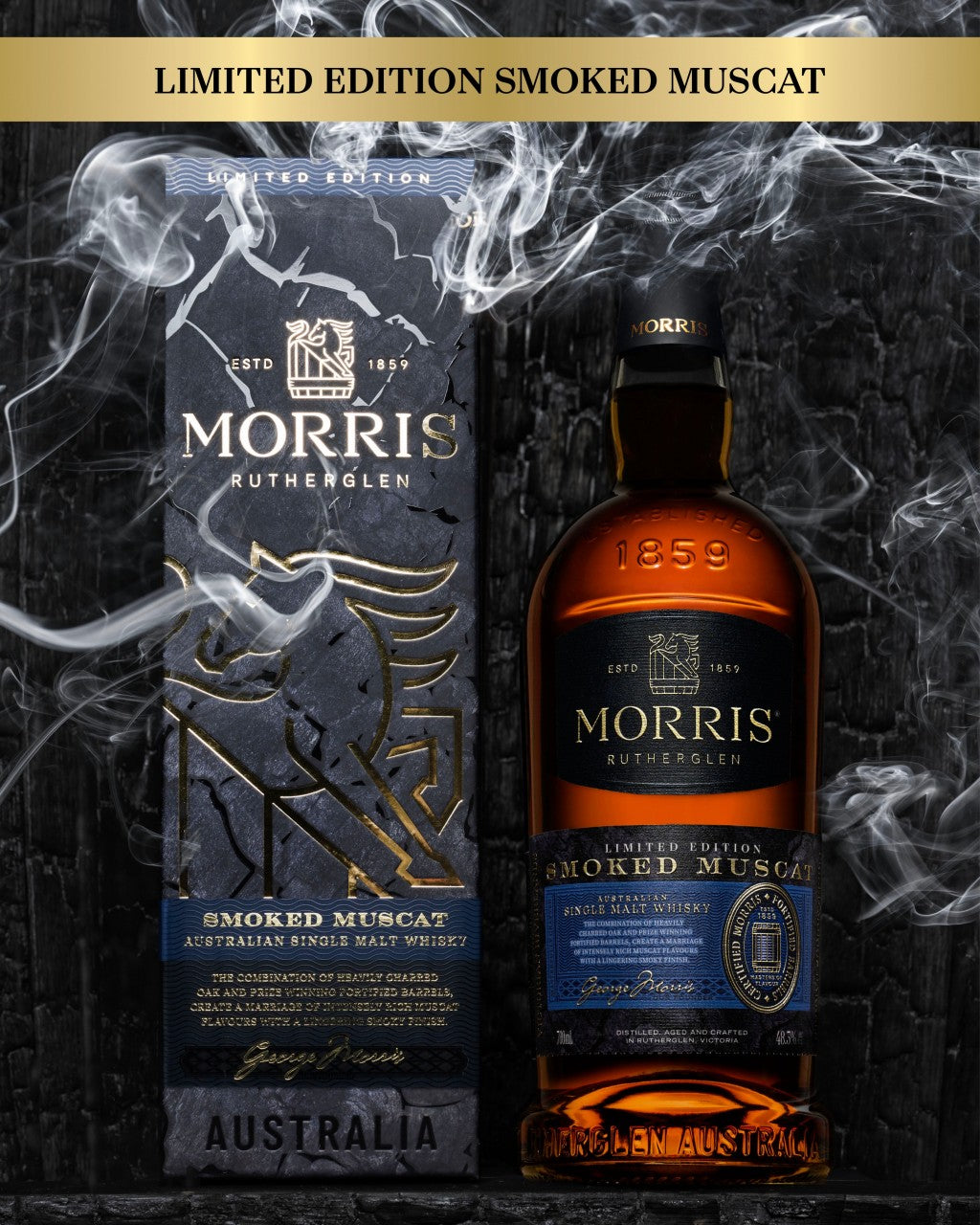 Morris Whisky Ltd Edt. Smoked Muscat Barrel 48.3% 700mL – Morris of ...